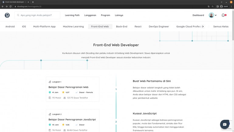 Intro ke Pengembangan Aplikasi Web - Dicoding Blog