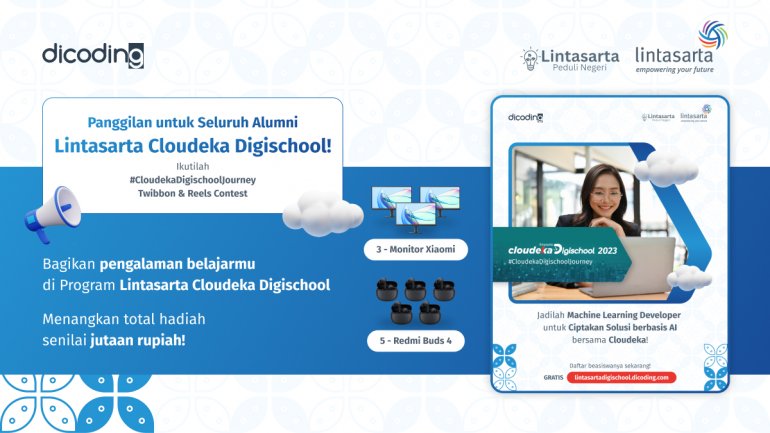 Pendaftaran Program Beasiswa Lintasarta Cloudeka Digischool 2023 Telah Dibuka! - Dicoding Blog