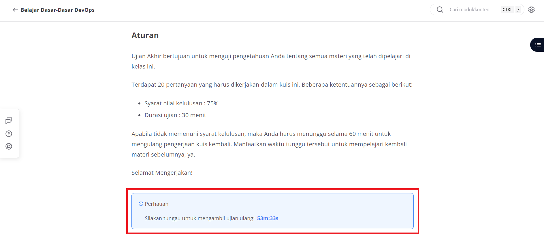 Cara Ikut Exam Kelas – Dicoding's Help | Dicoding's Help
