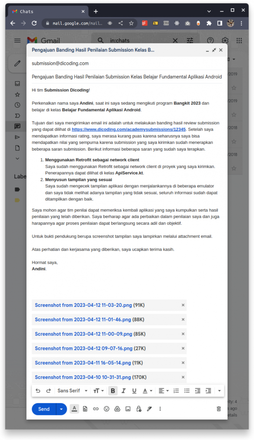 Prosedur Banding Hasil Review Submission Kelas – Dicoding's Help | Dicoding's Help